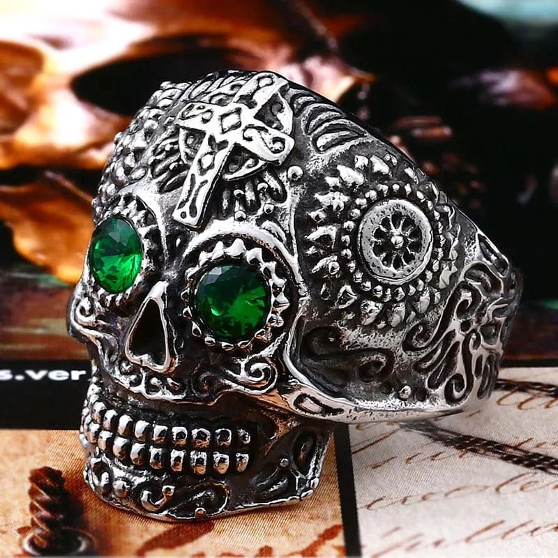 Gothic Cross Skull Ring | Viking Warriors
