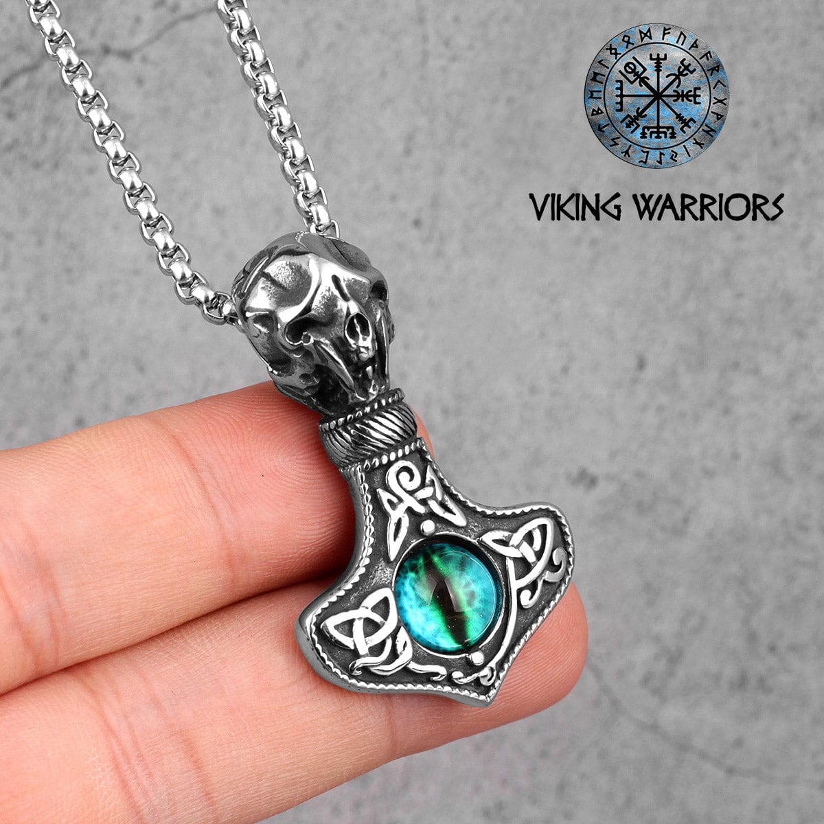 Dragon's Eye Thor Hammer Necklace | Viking Warriors Dragon's Eye Thor Hammer Necklace | Viking Warriors