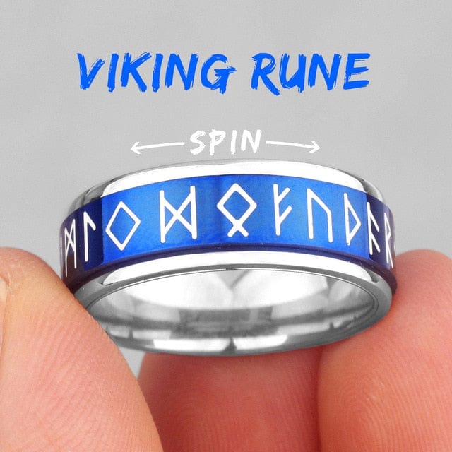 Magic Runes Luminous Spin Ring | Viking Warriors