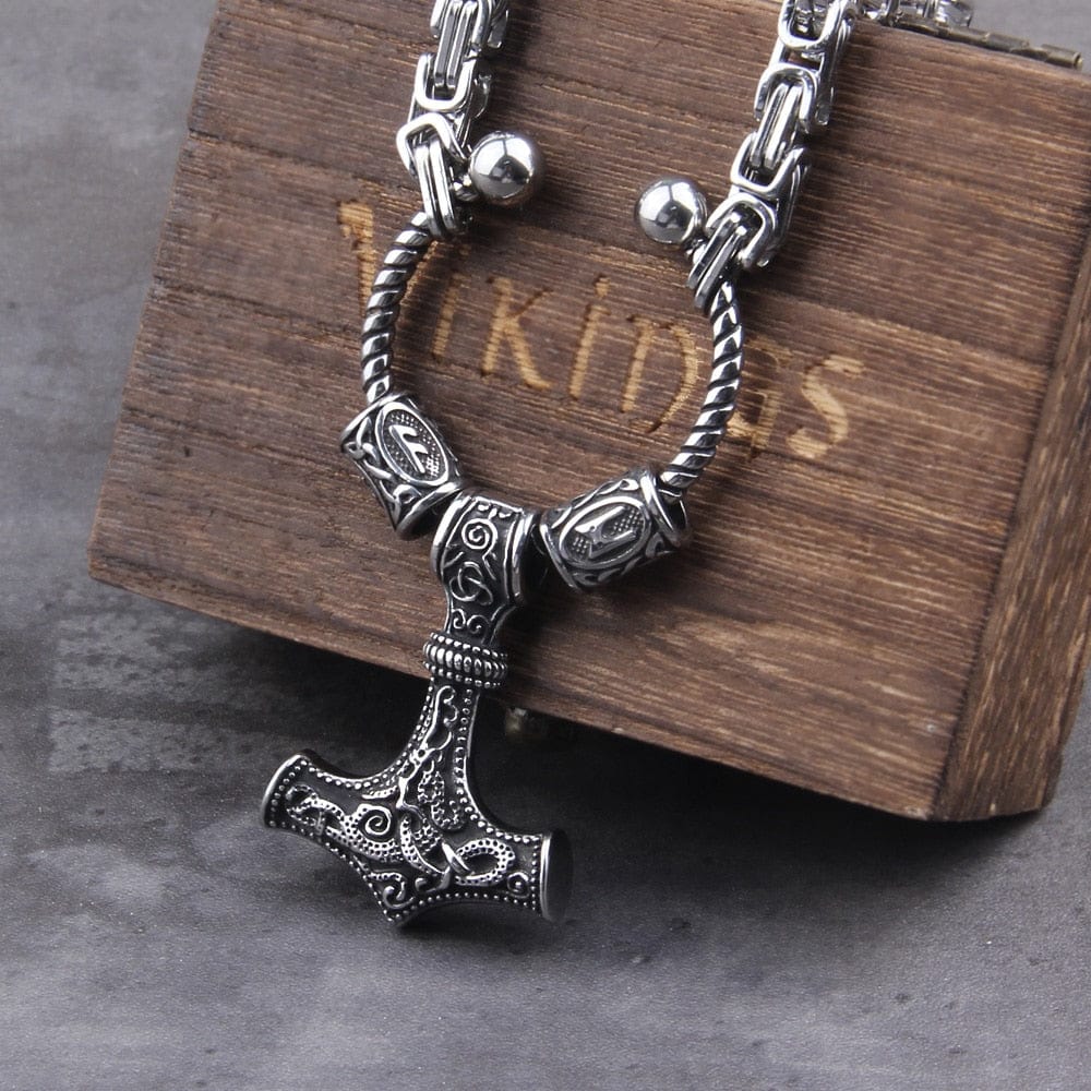 Thor's hammer King chain Stainless Steel | Viking Warriors