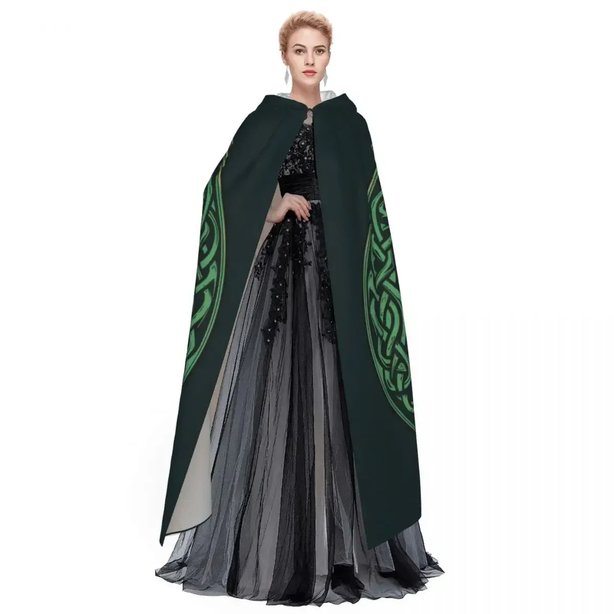 Tree Of Life Celtic Cloak Hooded Medieval Costume Cape | Viking Warriors